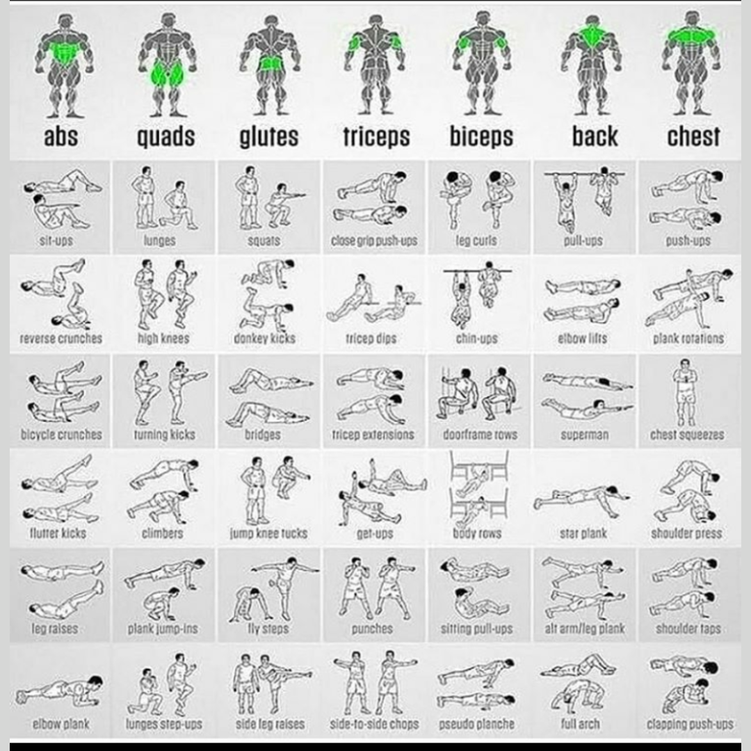 Different exercises and what they do