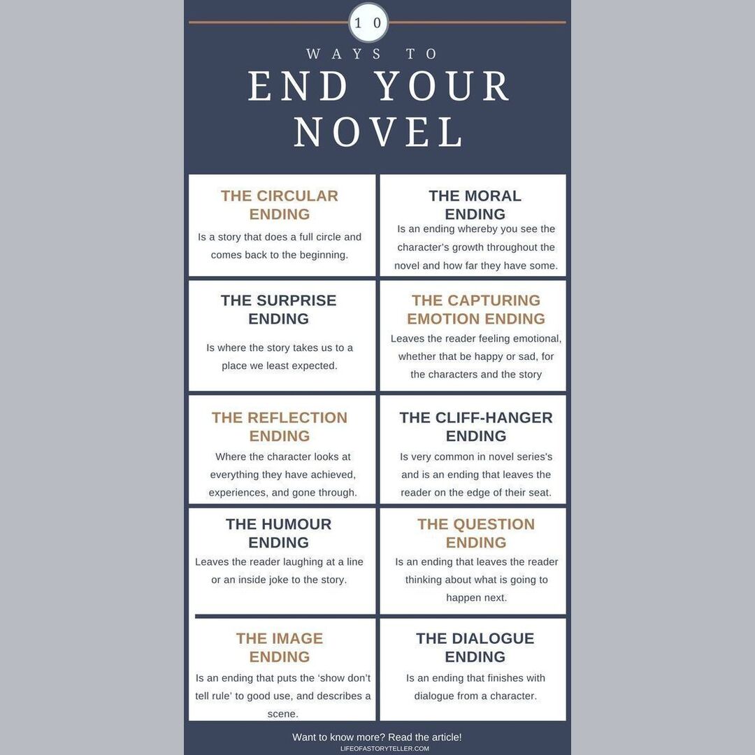 10 Ways to End The Novel