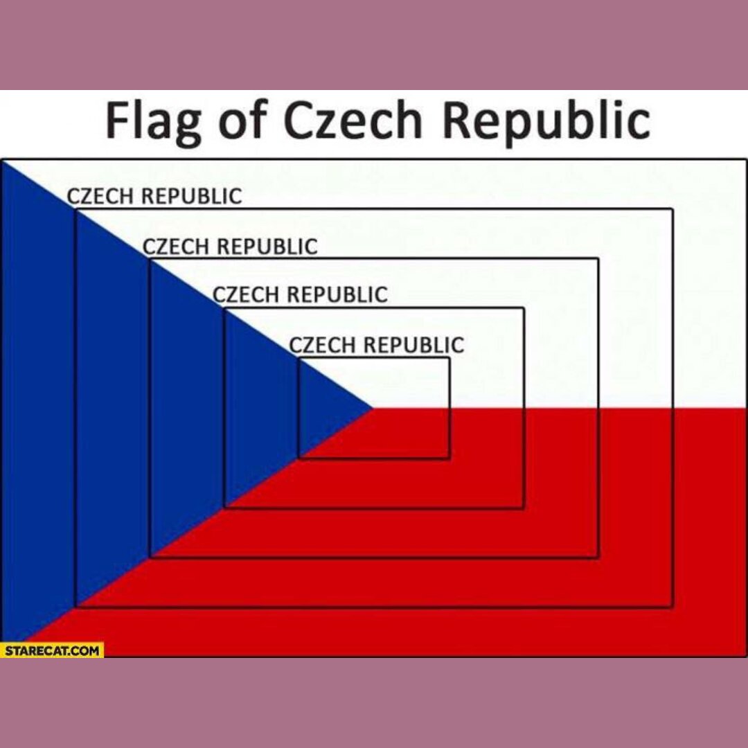 Different flags in the flag of the Czech republic