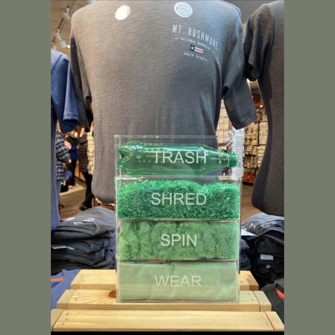 Textiles made from plastic waste