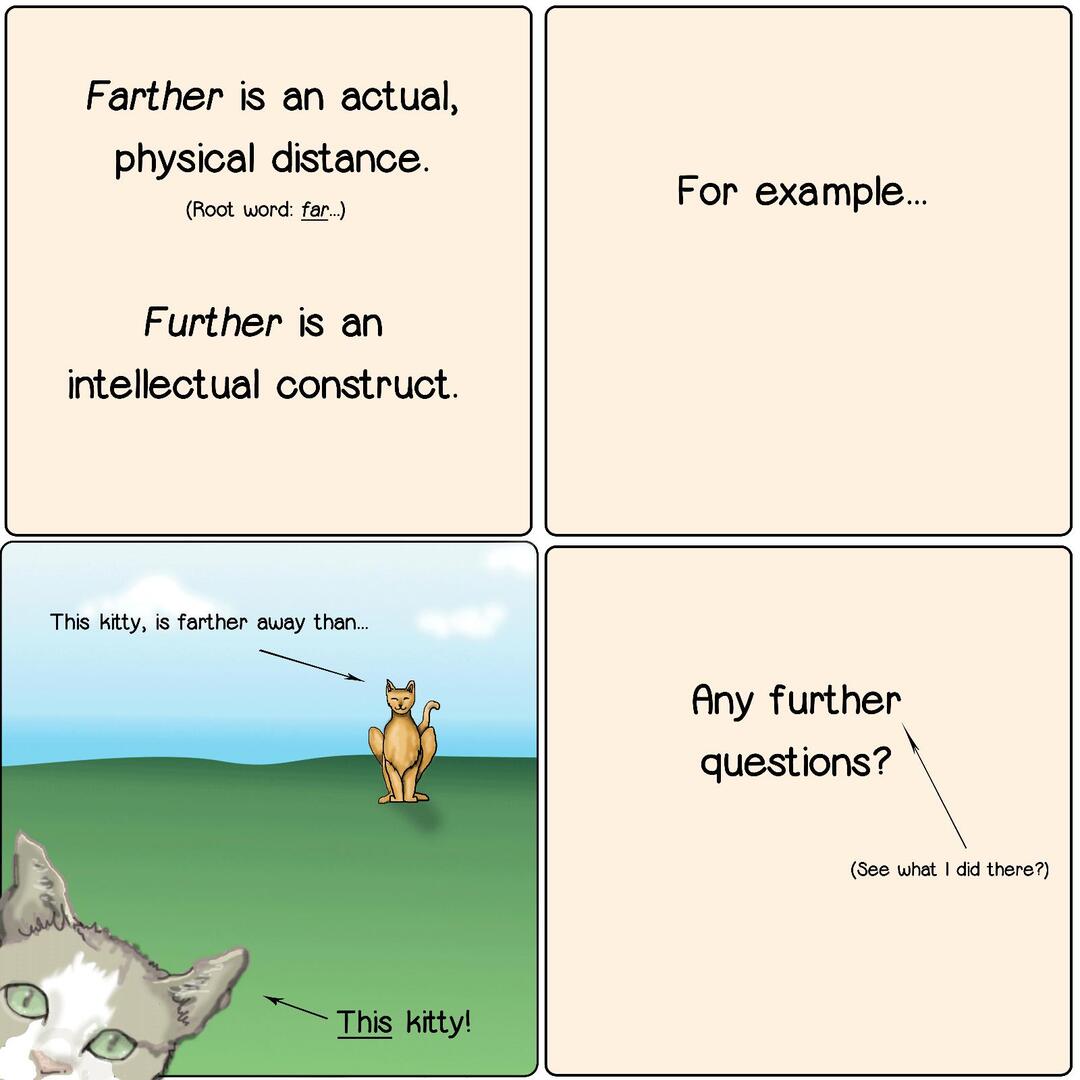 How to remember the difference between farther and further ...